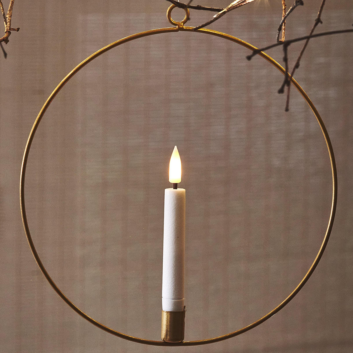 Buy Hanging Gold Ring with Flickering LED Candle — The Worm that Turned ...