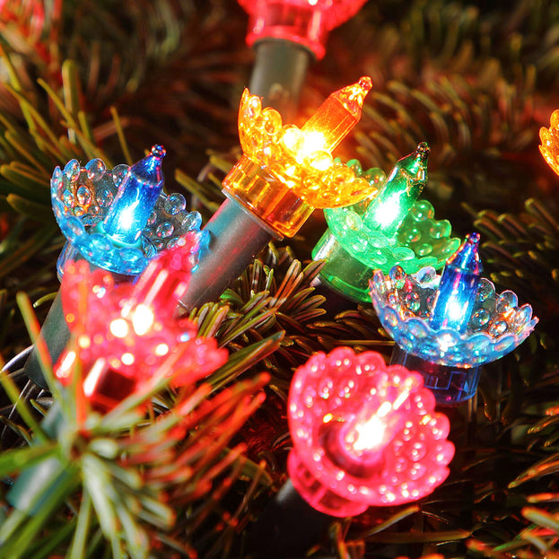 Buy Multicolour Retro Flower Shade LED String Lights — The Worm that ...