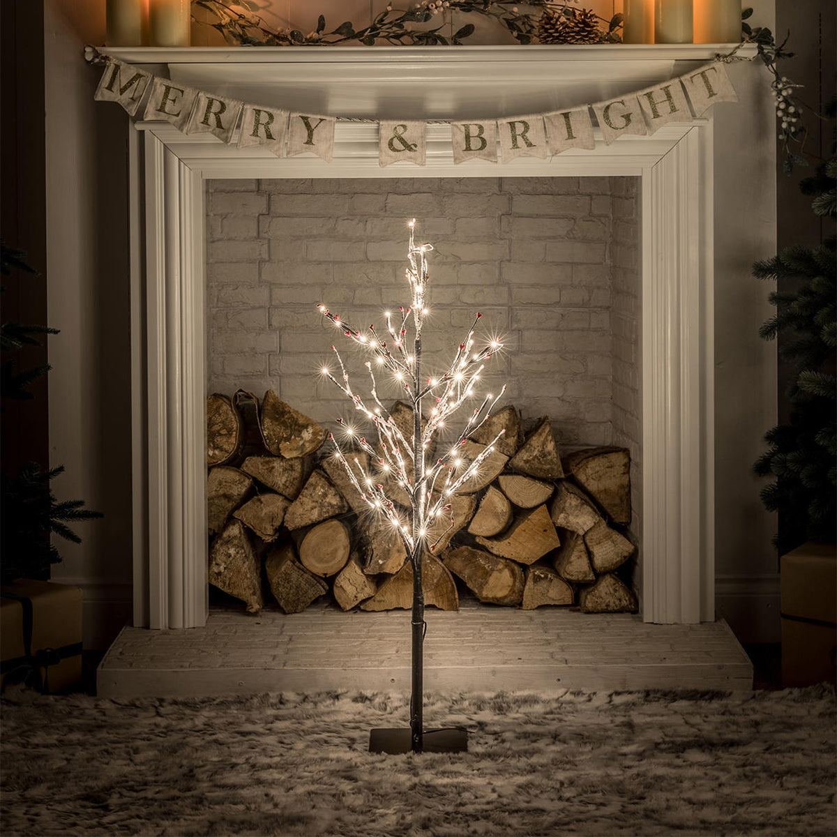 Buy Snowy Swept Twig Tree with Berries — The Worm that Turned ...