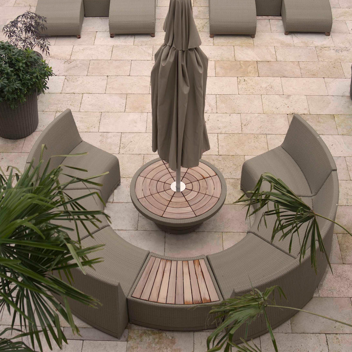 Buy Oasis Outdoor Curved Modular Seat — The Worm that Turned ...