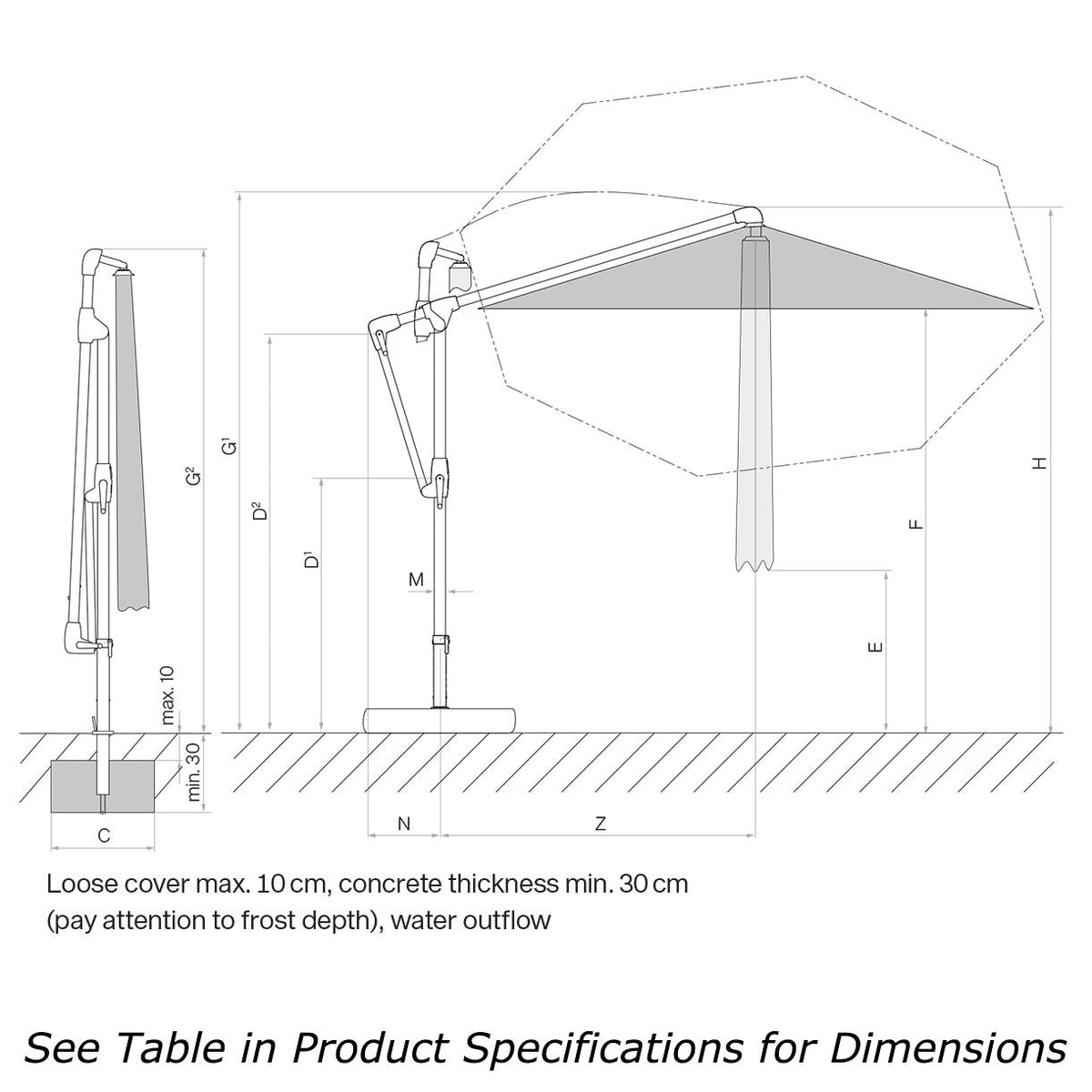 Buy Sunwing Casa Rectangular Cantilever Parasol — The Worm that Turned ...