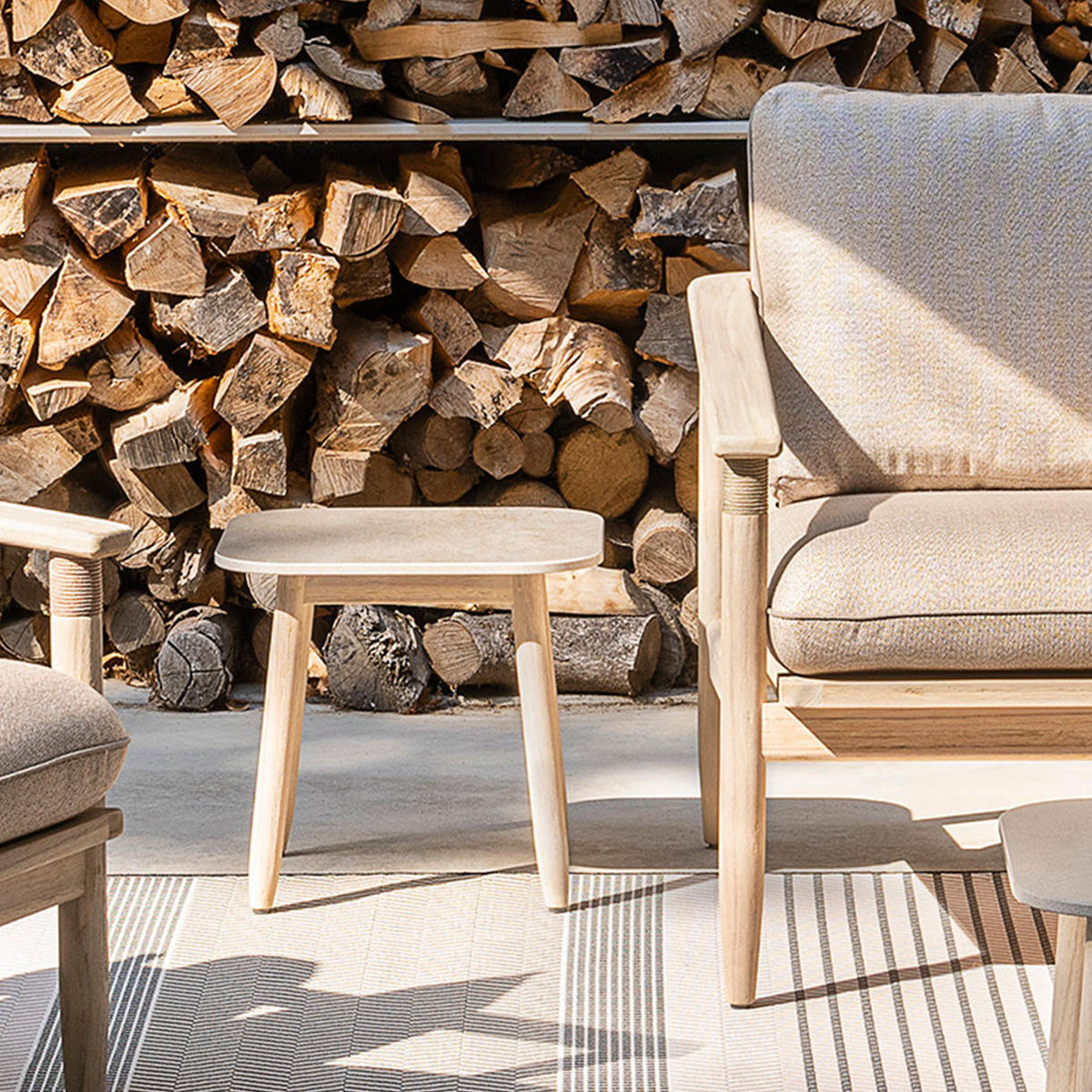 Buy David Side Table with Ceramic Flint Top — The Worm that Turned ...